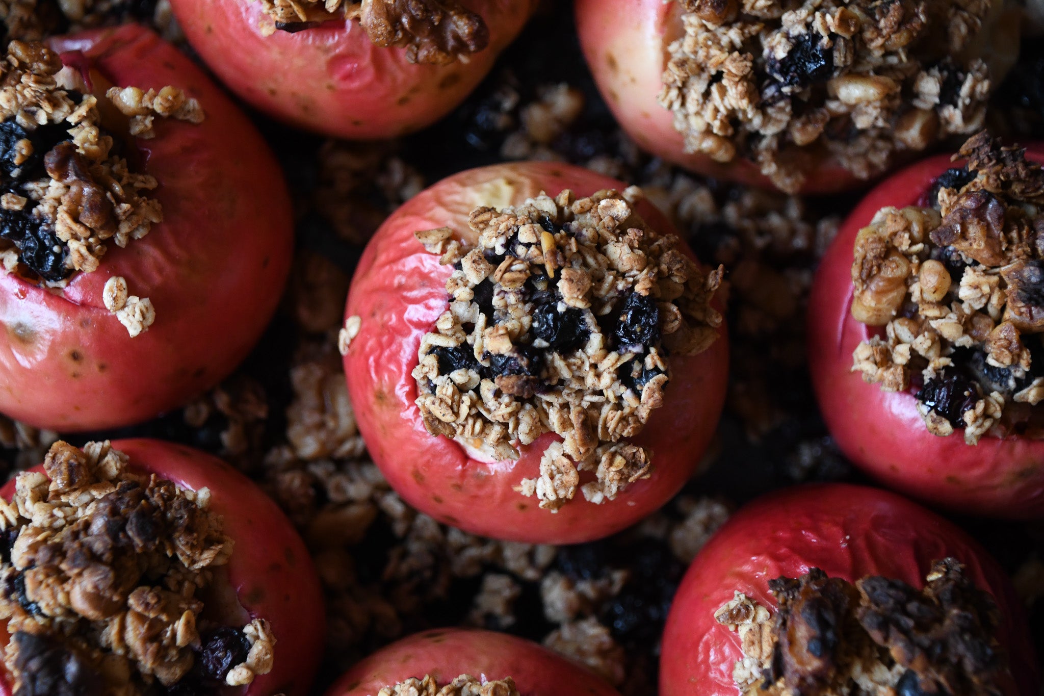 Baked Apples With Wild Blueberry Walnut Topping – Josh Pond